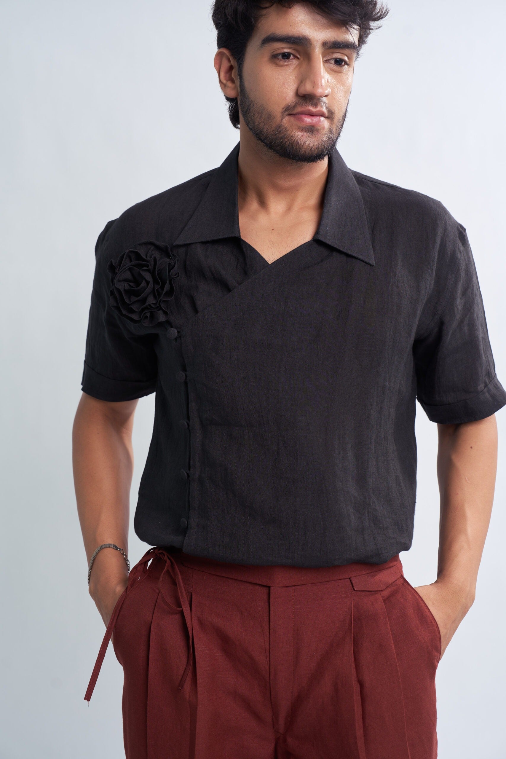 Black Flower Shirt – Soski India